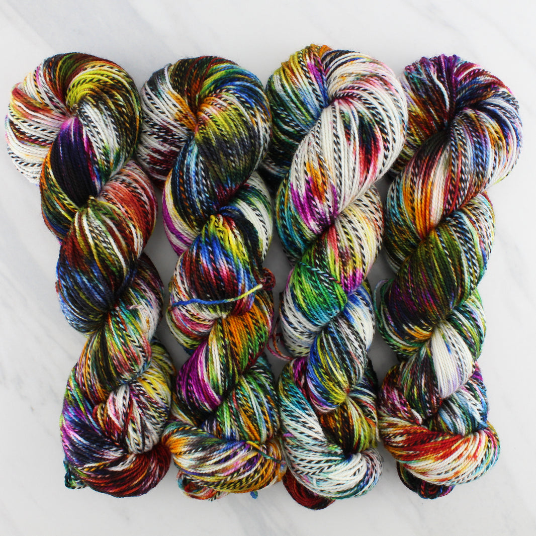 All Sock-Weight Yarn Made by Purple Lamb Fiber Arts