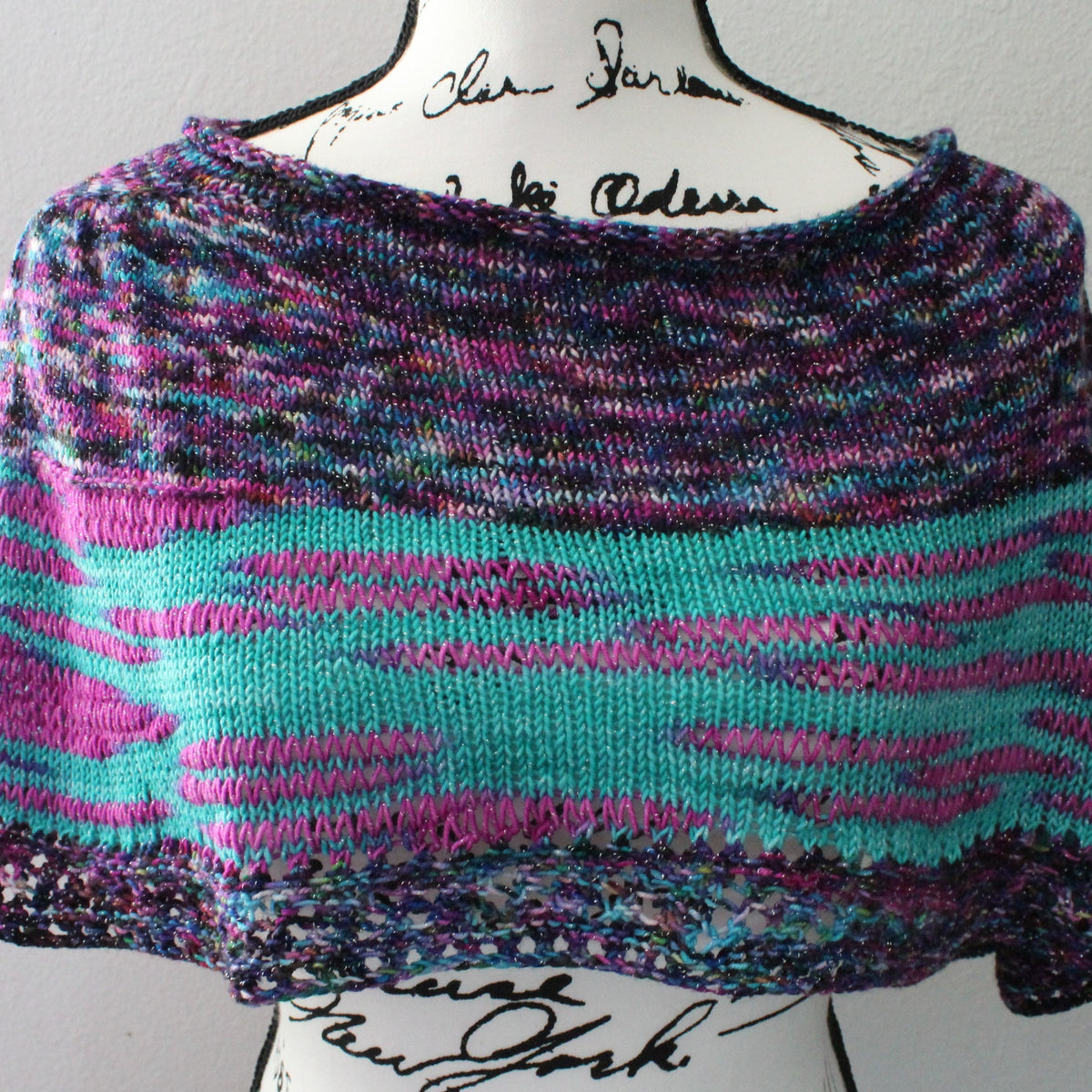 KNITTING BY THE POOL PONCHETTE - Assigned Pooling Knitting Pattern ...