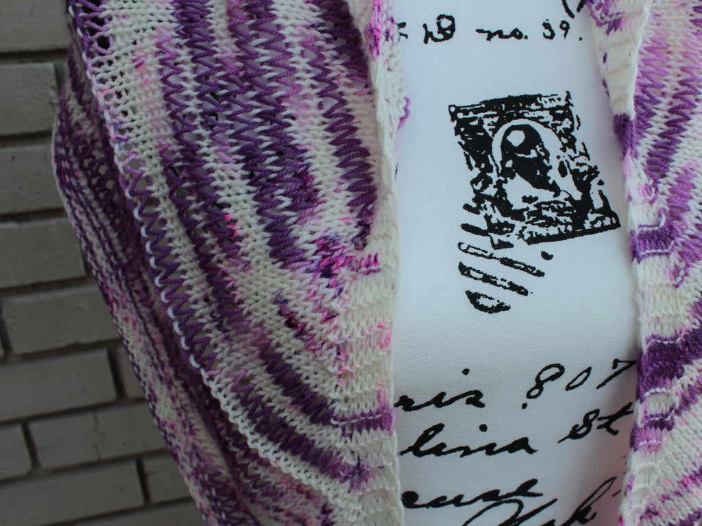 THE LONG WAY ROUND - Assigned Pooling Knitting Pattern - Purple Lamb